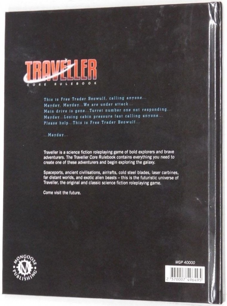 Traveller Core Rulebook Mongoose-back – Black Gate