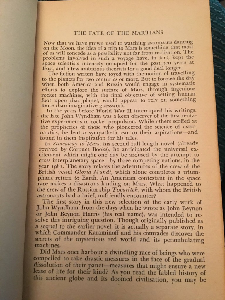 Sleepers of Mars Walter Gillings introduction page 1 – Black Gate