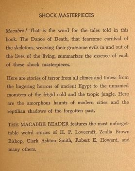 Vintage Treasures: The Macabre Reader edited by Donald A. Wollheim ...