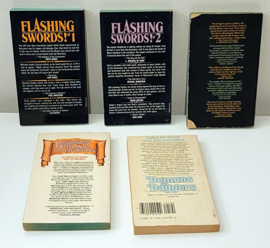 Vintage Treasures: The Flashing Swords! Original Anthologies, edited by Lin Carter – Black Gate