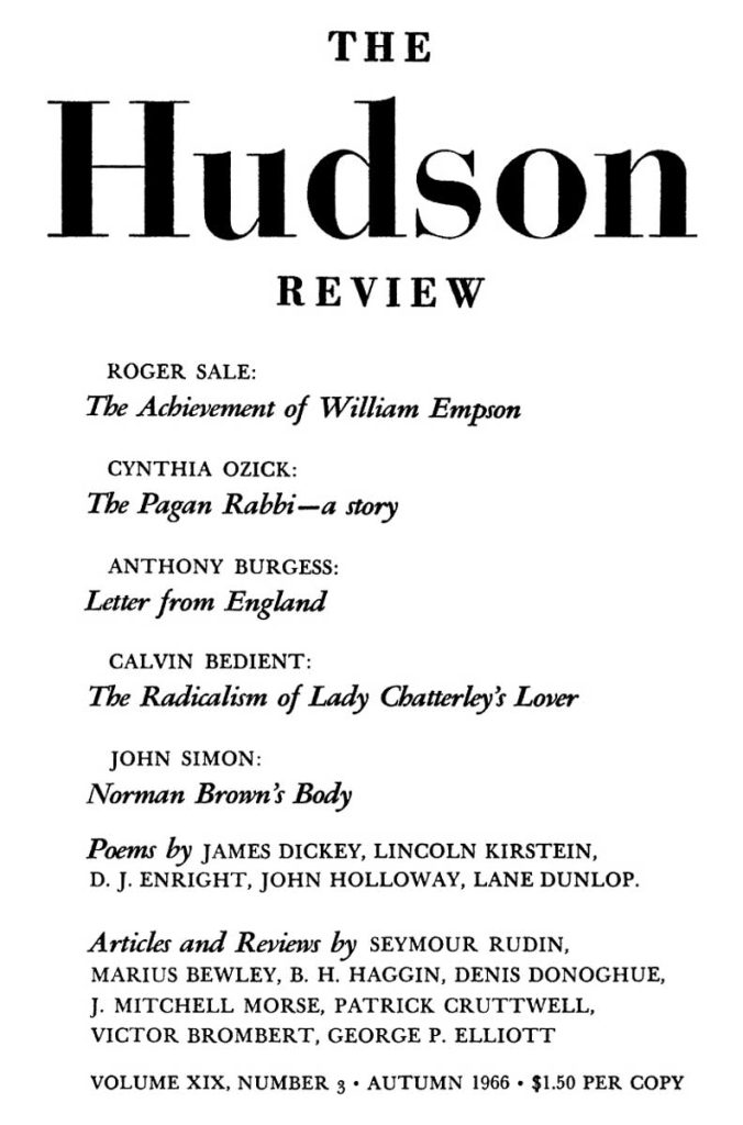 A to Z Review: “The Pagan Rabbi,” By Cynthia Ozick – Black Gate