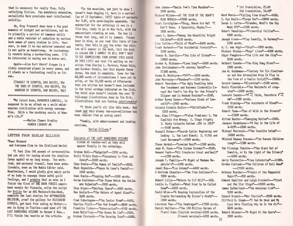 A Stellar Lineup: Harlan Ellison, James Tiptree, Jr, Frederik Pohl ...